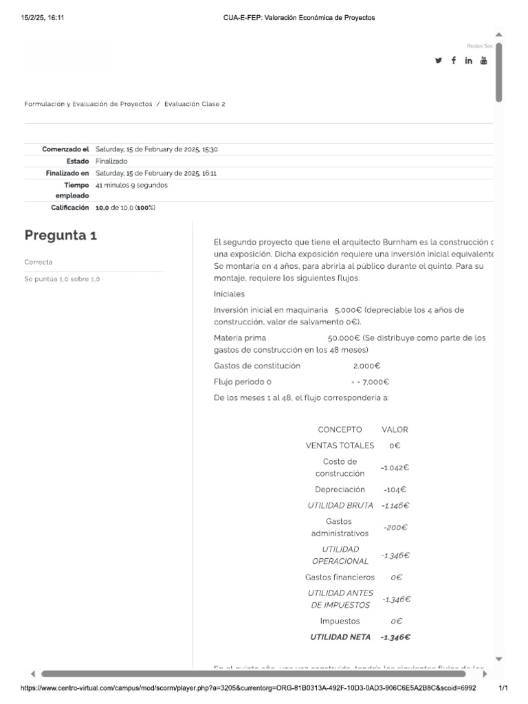 Evaluacion C2 Evalucacion y formulacion proyectos | PDF