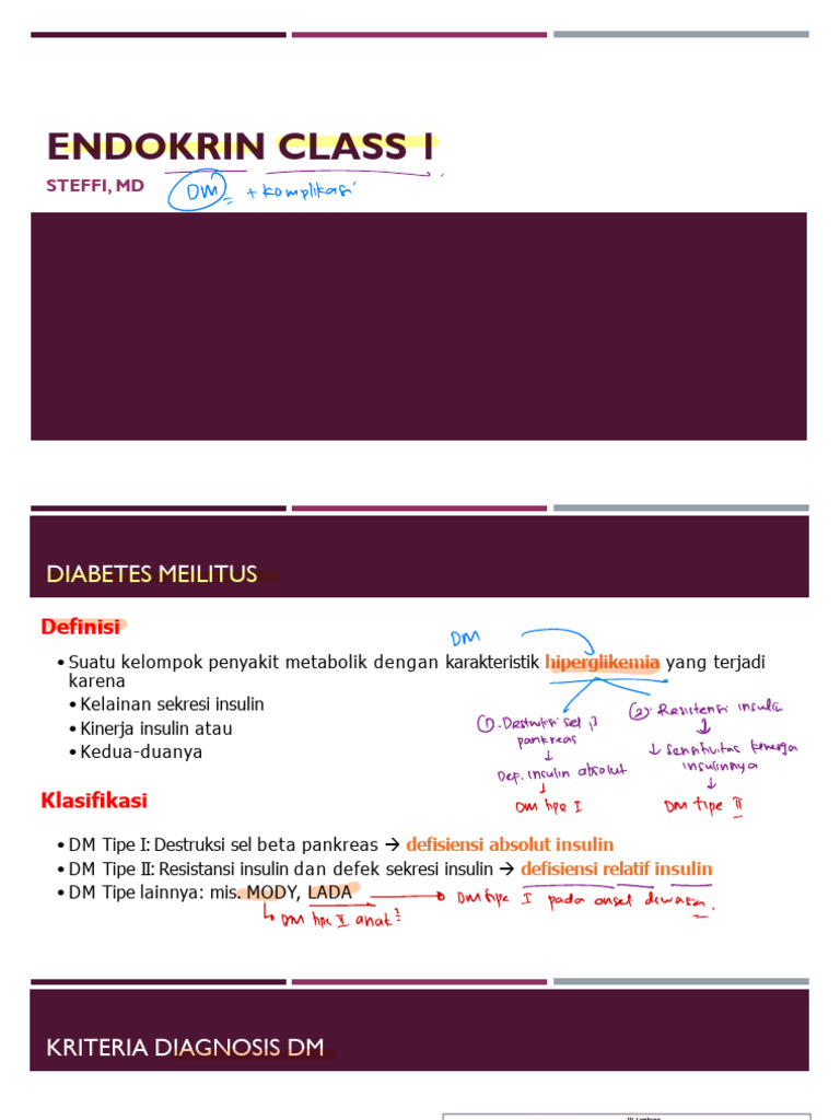 ENDOKRIN CLASS 1 Coretan Dokter | PDF