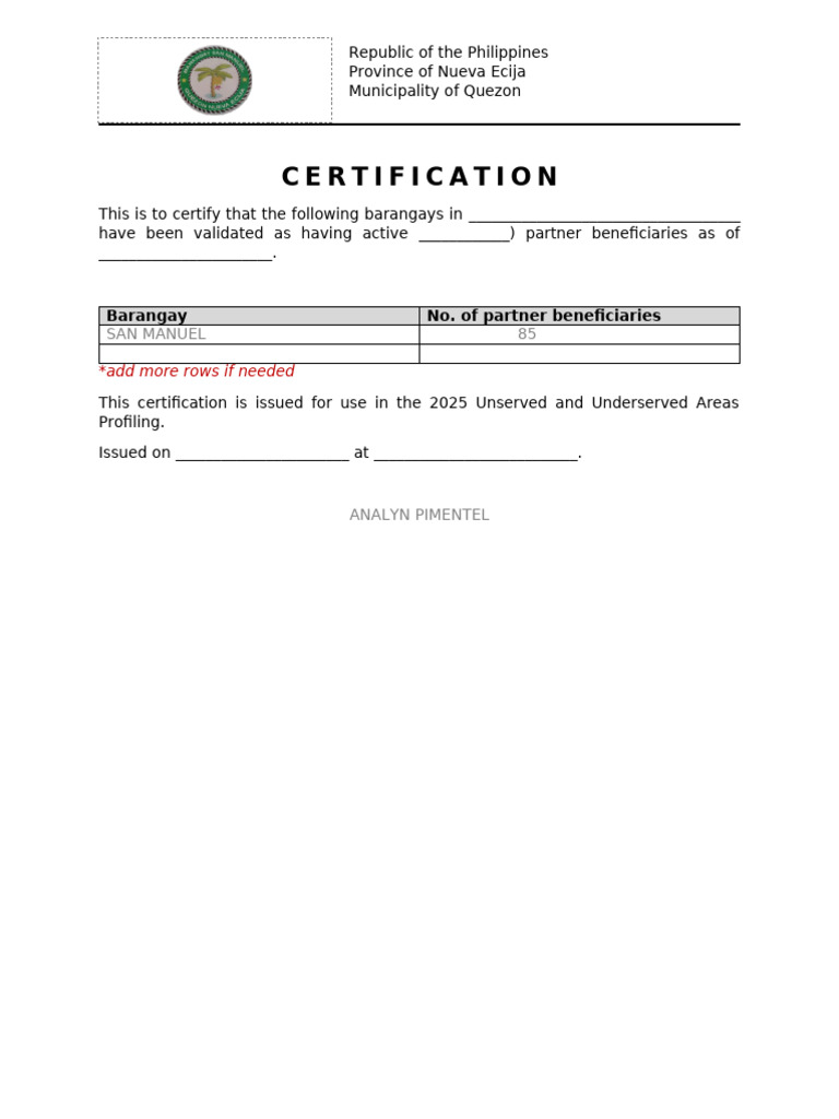 Gida 4ps Certificate | PDF