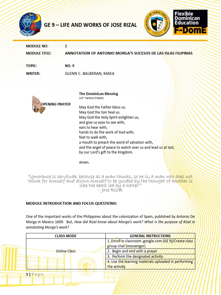 Luna - 2ND Topic Annotation of Antonio Morgas Sucesos de Las Islas Filipinas | PDF ...