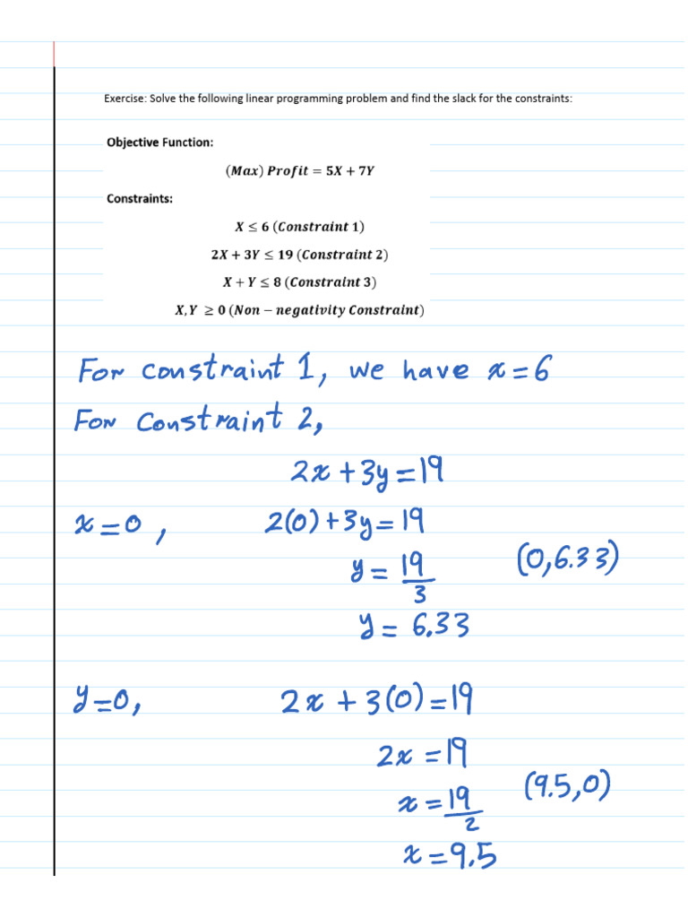 Linear Programming Exercises and Solutions | PDF
