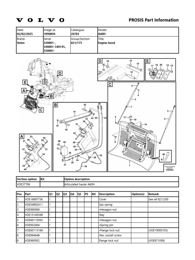 A60H Power Train Components List | PDF | Nut (Hardware) | Screw