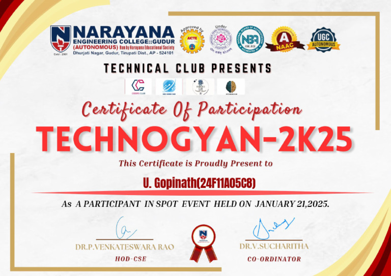 TECHNOGYAN 2k25 | PDF
