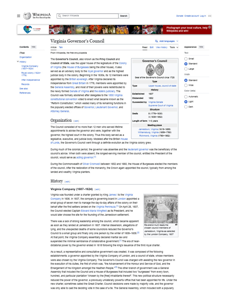 en-wikipedia-org-wiki-Virginia_Governor-27s_Council | PDF | Government ...