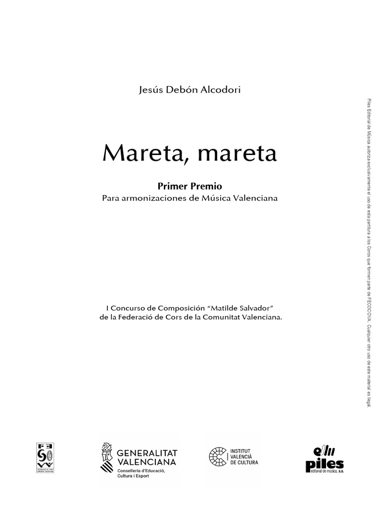 Mareta-mareta SATB a capella | PDF | Musicología | Teoría musical
