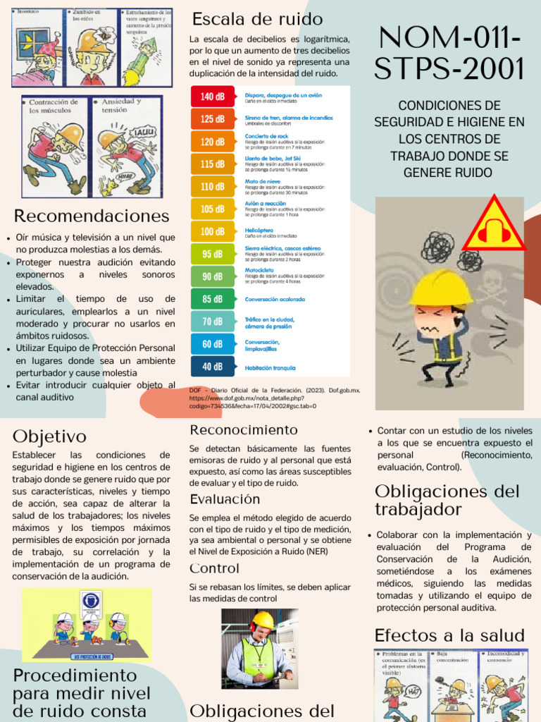 TRÍPTICO NOM-011-STPS-2001 | PDF | ruido | Acústica