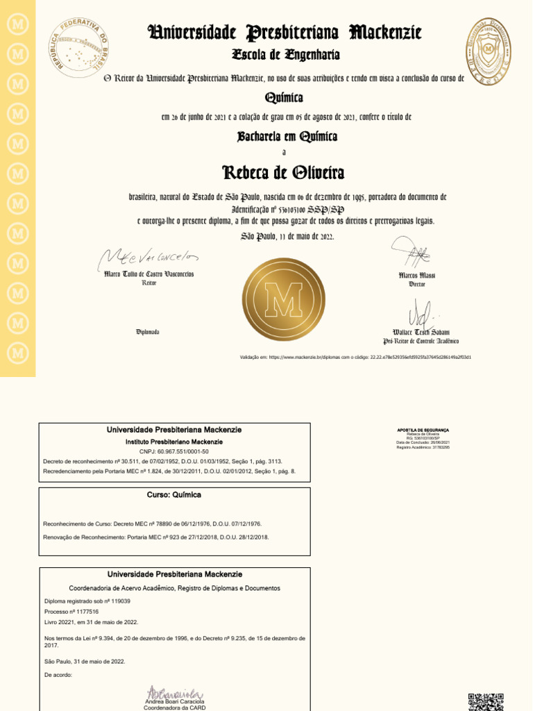 Representação Visual Do Diploma Digital | PDF