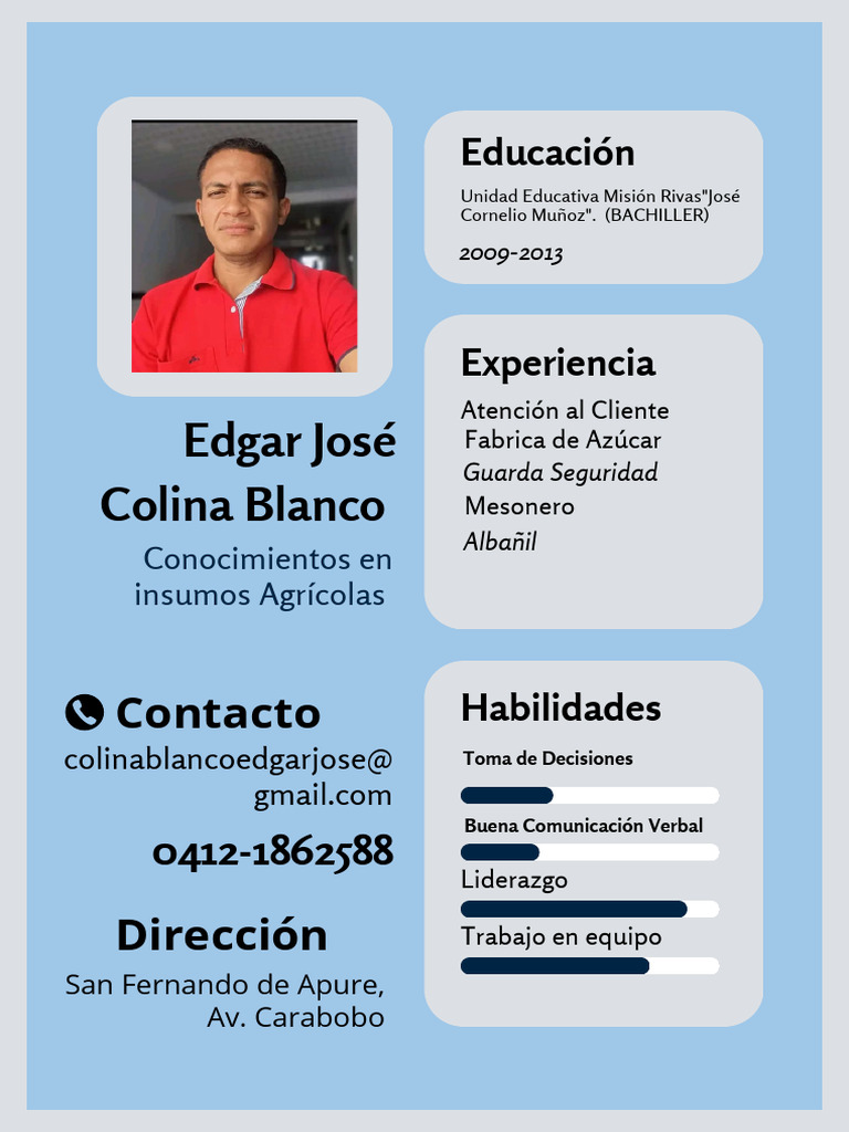 Currículum Vitae CV Resume Simple Sencillo Básico Corporativo ...