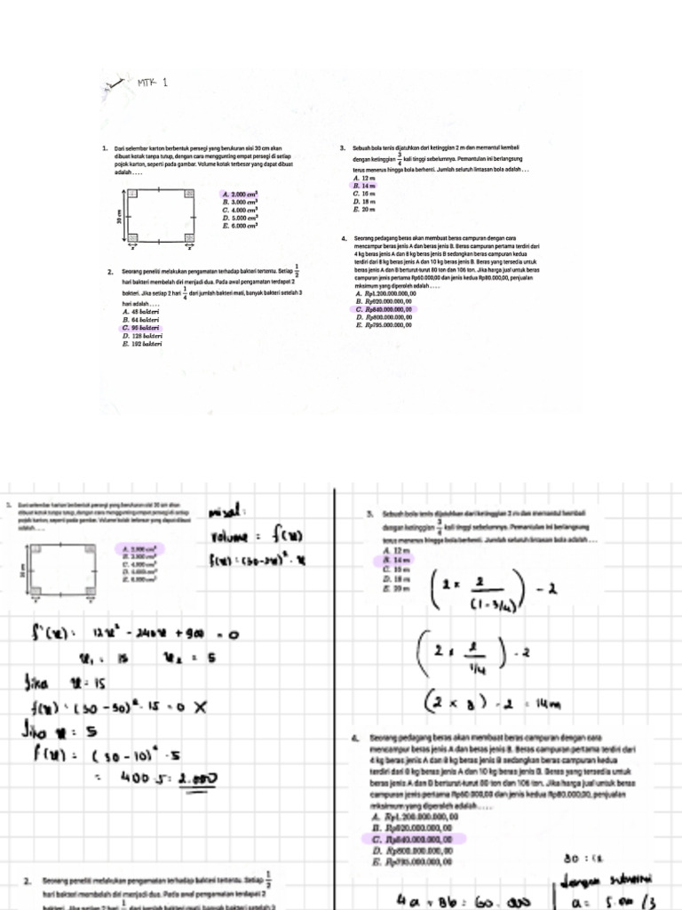 Mathematical Functions and Equations Analysis | PDF