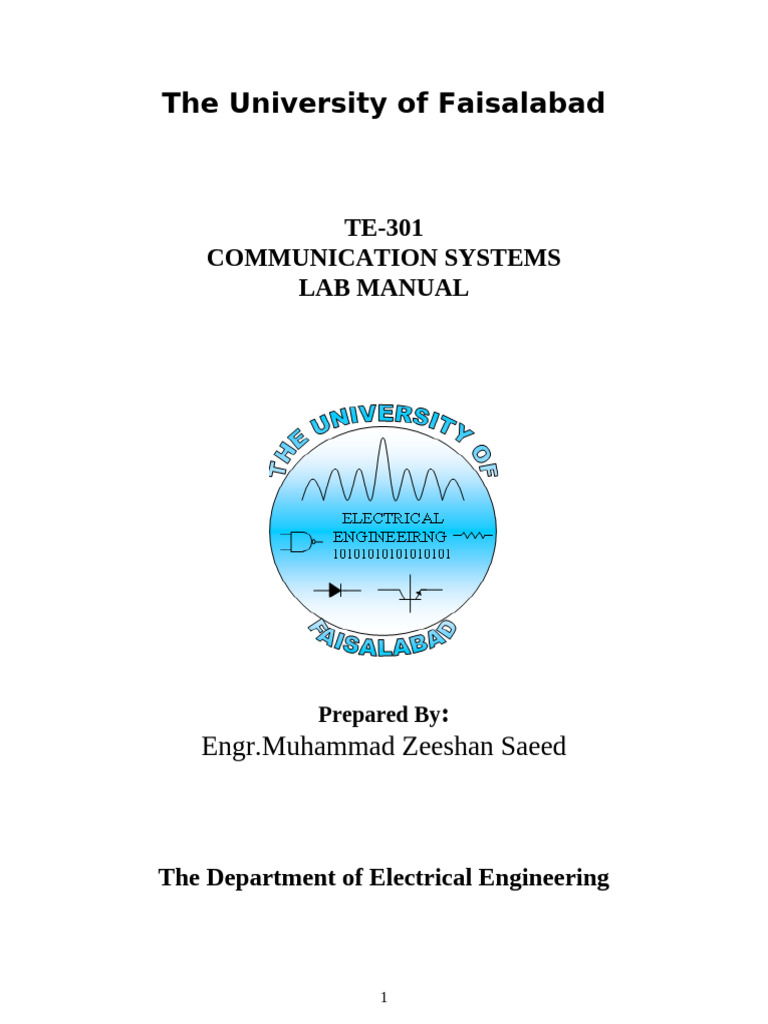 Comm Manuall | PDF | Modulation | Frequency Modulation