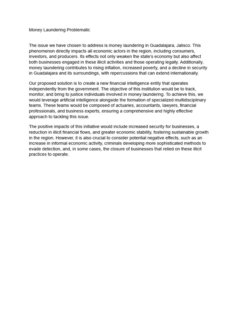 Money Laundering Problematic | PDF