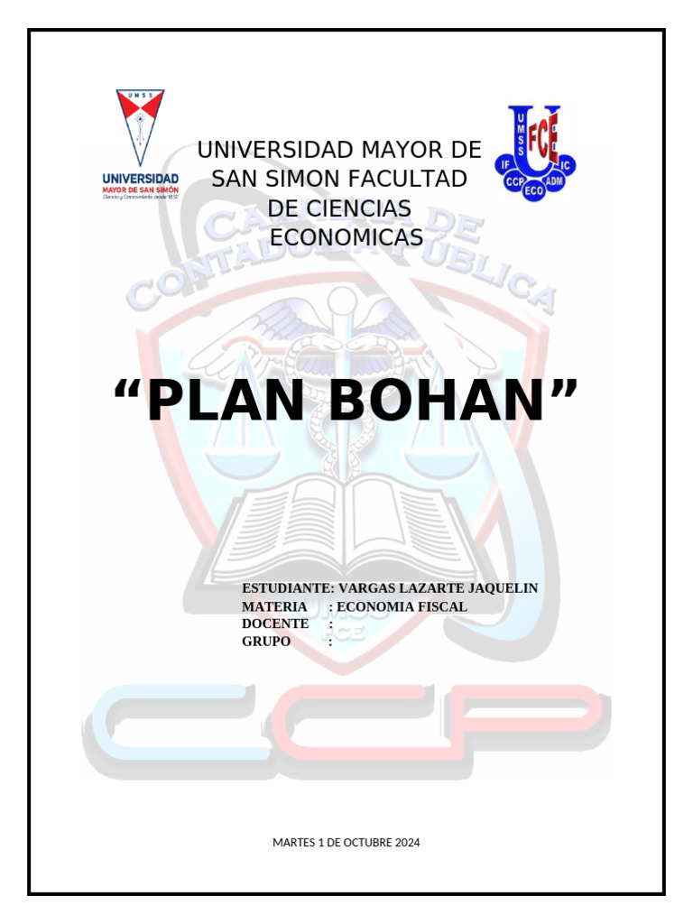 Plan Bohan | PDF | Bolivia | Petróleo