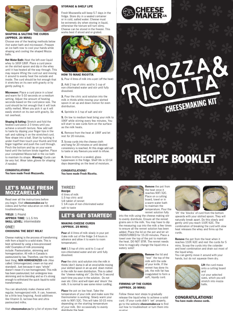 Mozzarella Digital Recipe Booklet 2024 | PDF | Cheese | Mozzarella