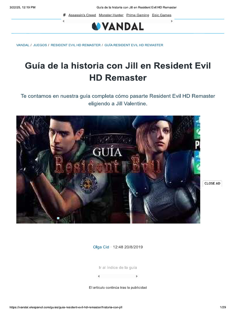 Guia Jill Resident Evil | PDF