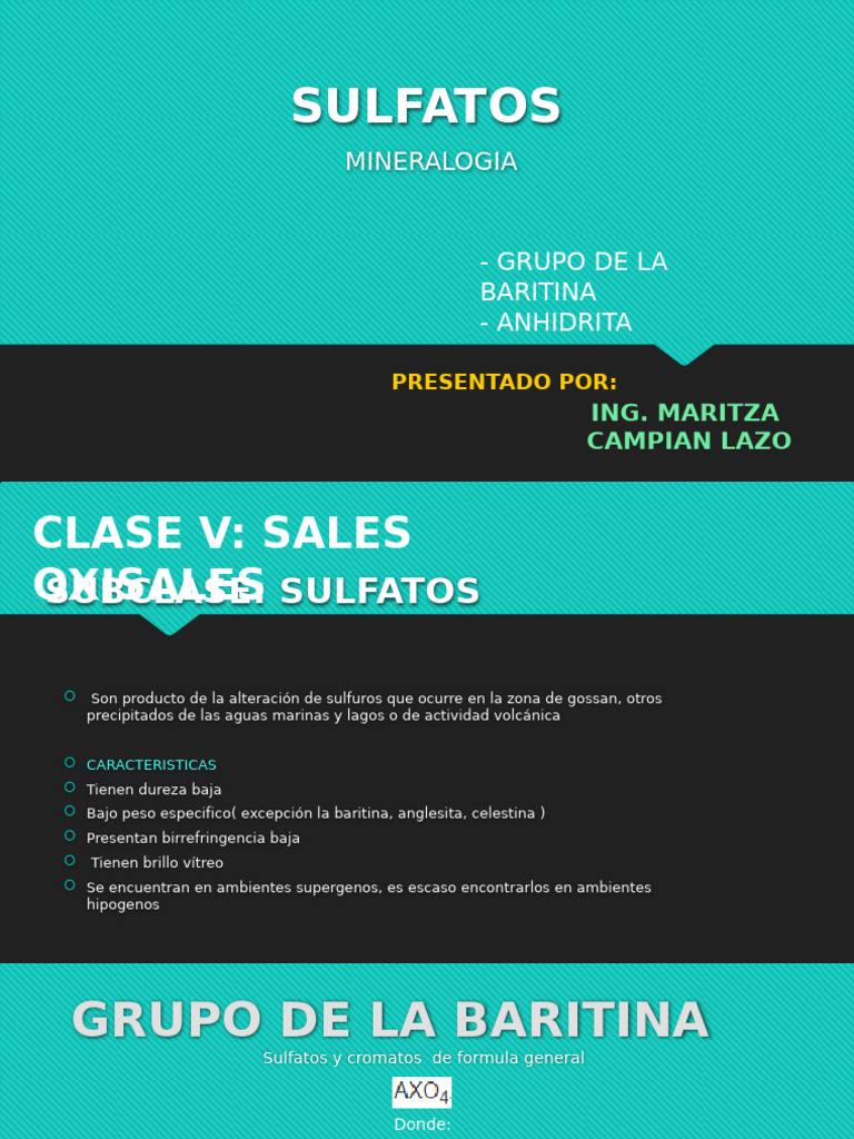 Fórmula química de la anhidrita | PDF | Yeso | Minerales