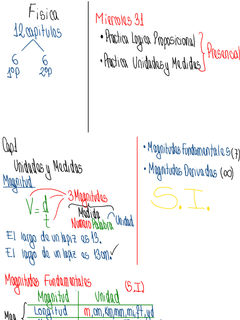 Fisica Magnitudes Fundamentales y Derivadas | PDF