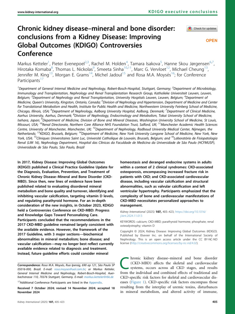CKD-MBD KDIGO 2025 Upload Tri Do | PDF | Osteoporosis | Chronic Kidney ...