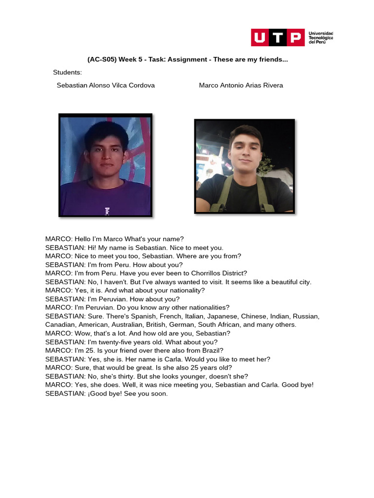 Week 5: Meeting New Friends Dialogue | PDF