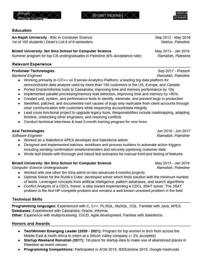 Mid-Level - Resume Example | PDF