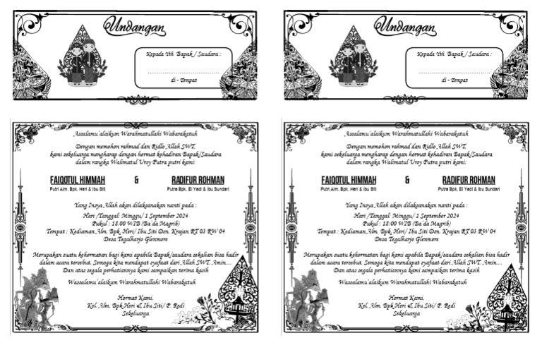 Undangan Walimatul Ursy RAMA SINTA | PDF