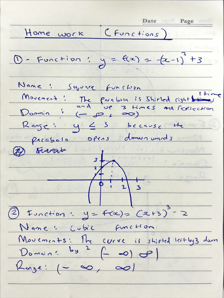 Homework Functions | PDF