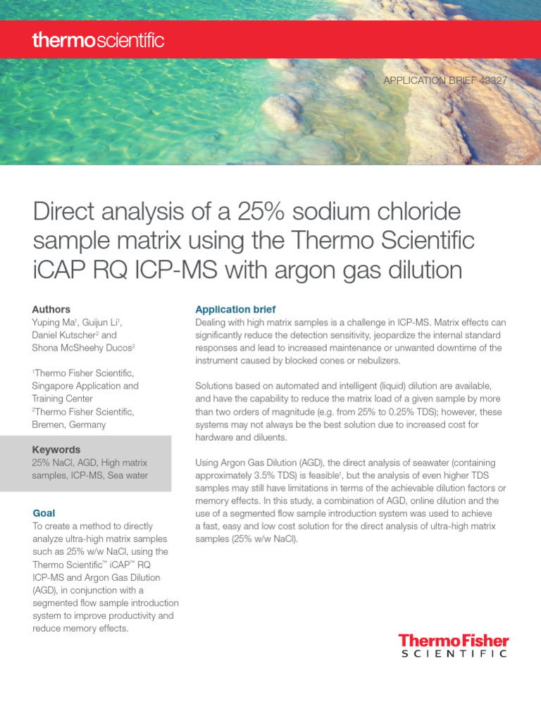 Ab 43327 Icp Ms Agd Sodium Chloride Ab43327 en | PDF | Detection Limit ...