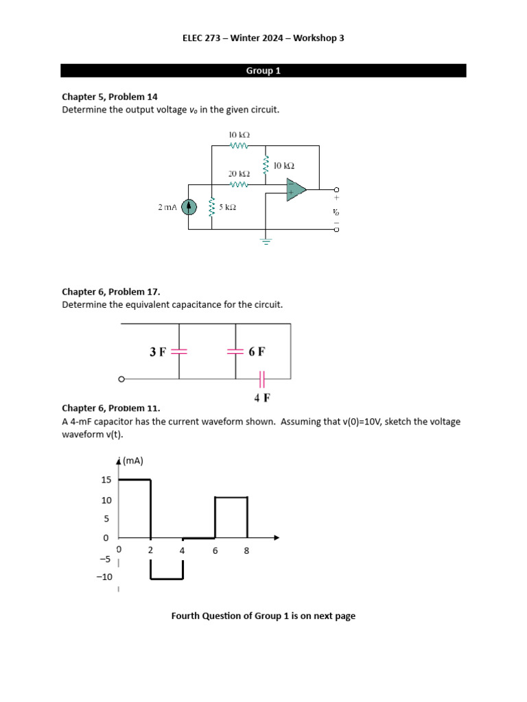Workshop3 | PDF | Capacitor | Electrical Network