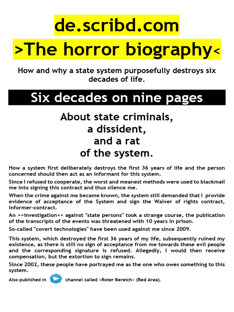 Extraordinary - The Horror Biography | PDF | Crimes | Crime & Violence