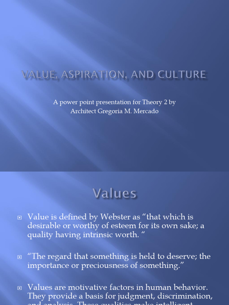 Value-Aspiration-And-Culture (1) | PDF | Behavior | Roman Empire