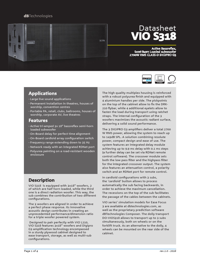 VIO-S318-datasheet - Rev 1 0 | PDF | Microphone | Electrical Engineering