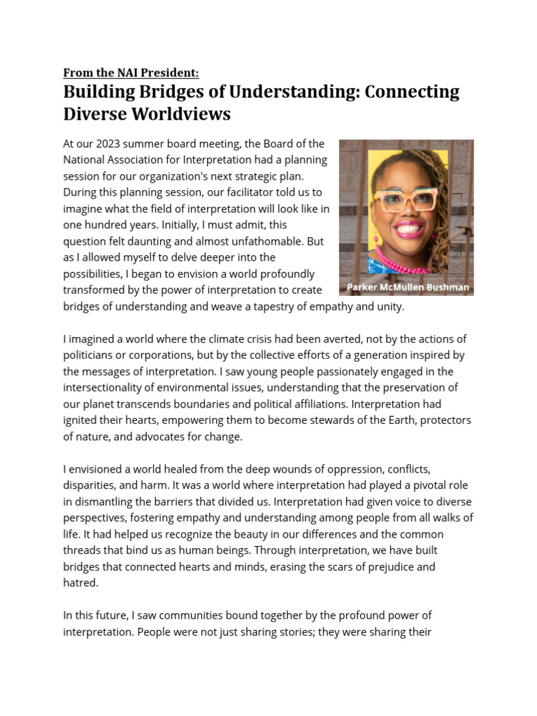 Building Bridges Through Interpretation | PDF | Empathy | Stereotypes