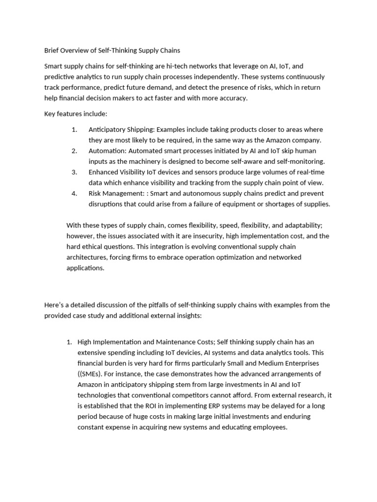 Global Logistics Management Case Study 3) | PDF | Internet Of Things ...