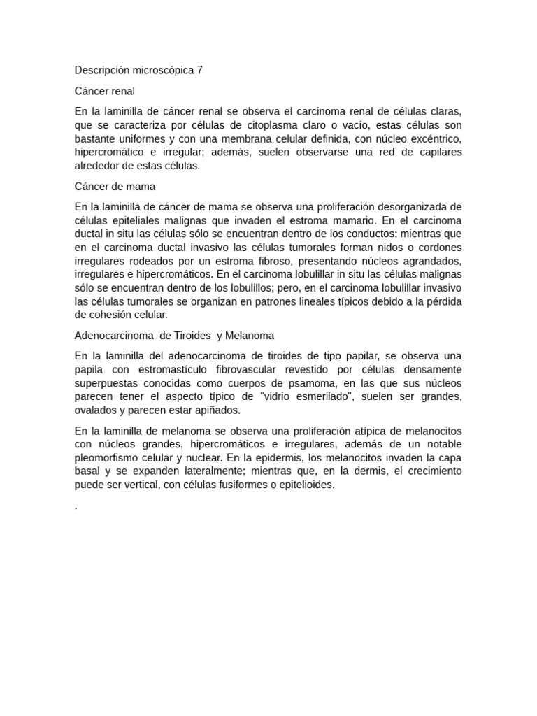Descripción Microscópica 7 | PDF
