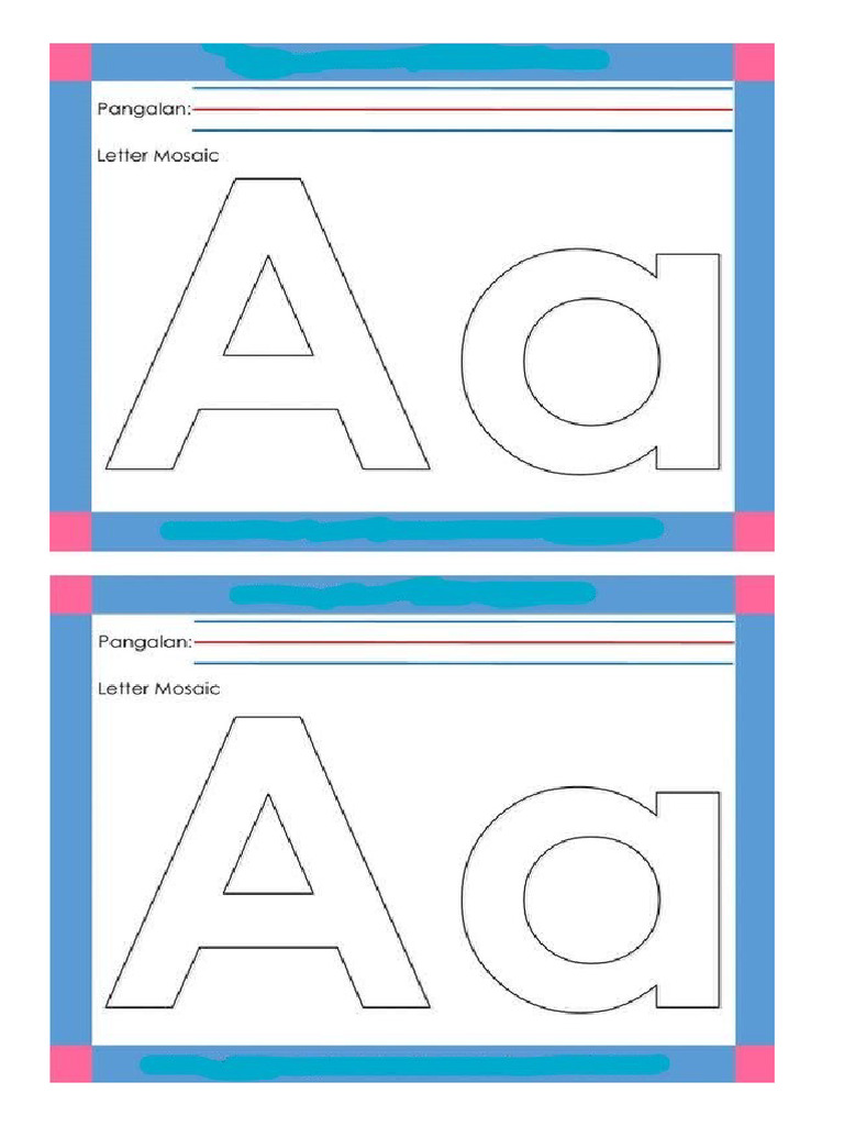 Letter Mosaic Kinder | PDF