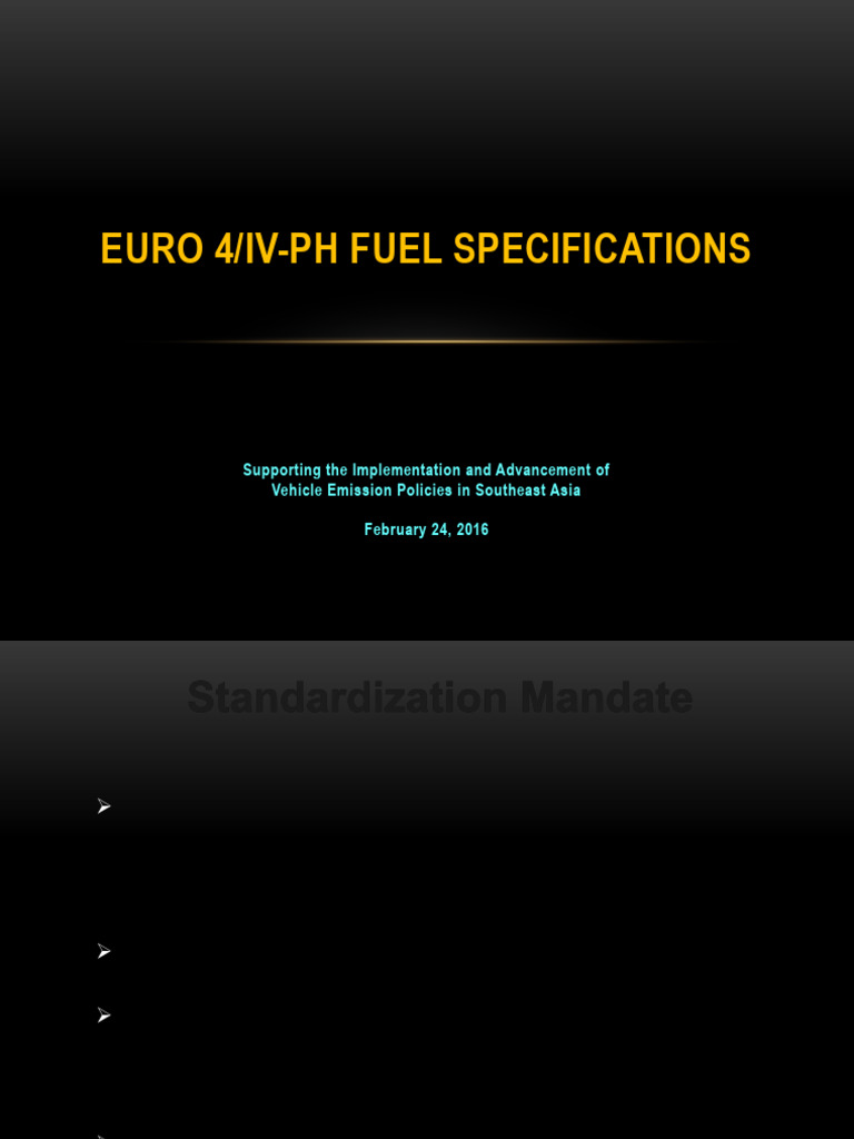 Euro 4/IV Fuel Standards in the Philippines | PDF | Gasoline | Diesel Fuel