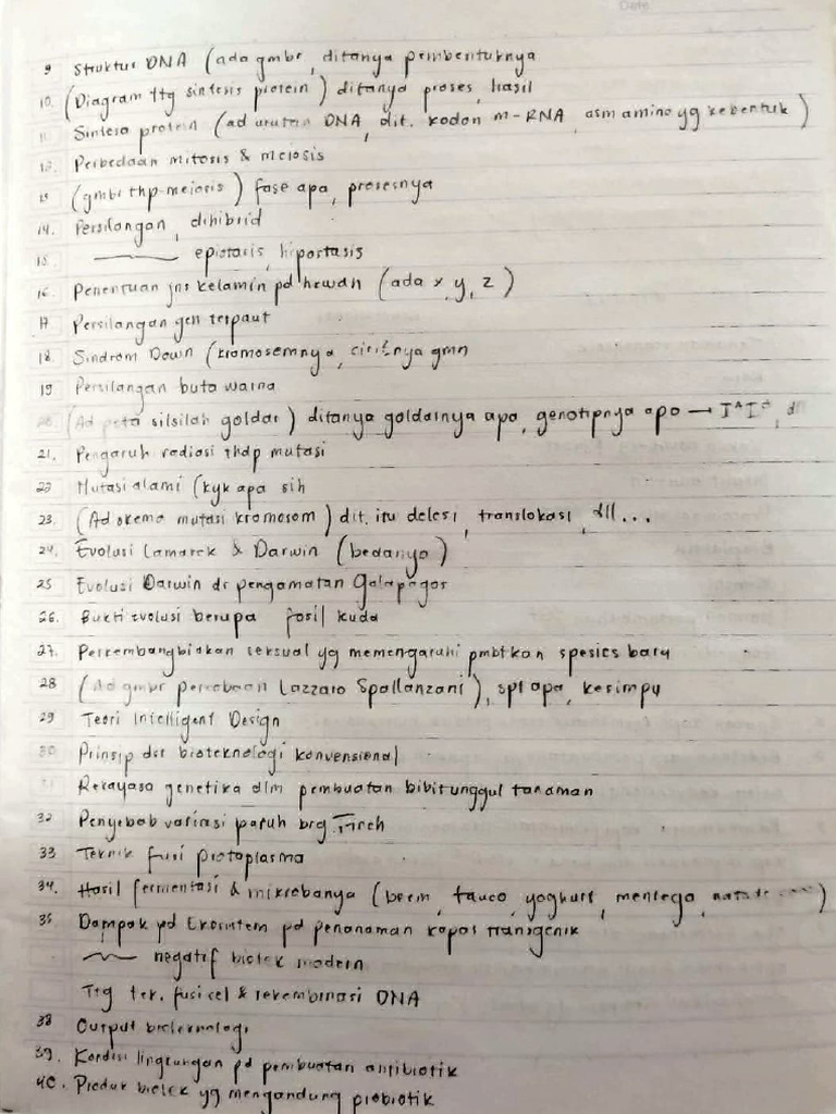 Kisi kisi PAT Bio (1) | PDF