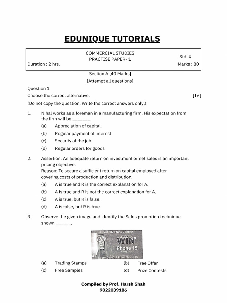 X CS Practice Paper1 (1).PDF | PDF