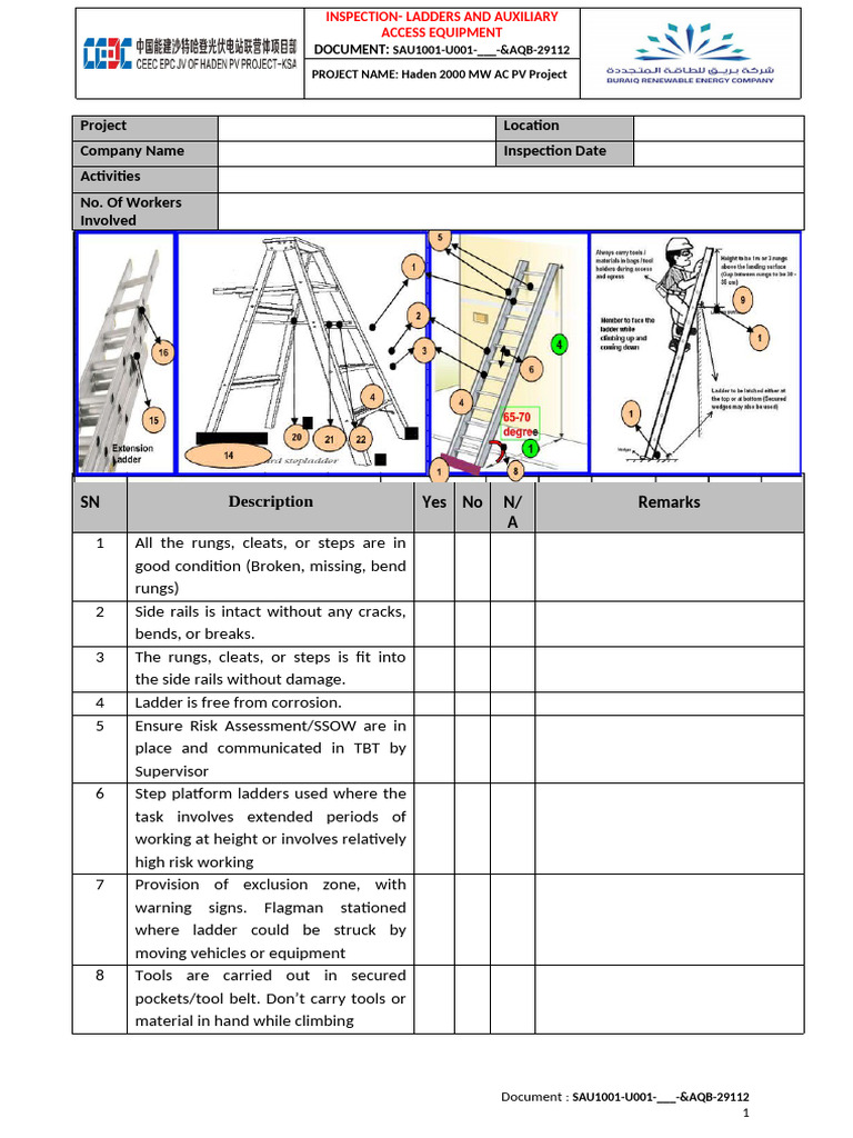 SAU1001-U001 - &AQB-29112 - Inspection-Ladders and Auxiliary Access ...