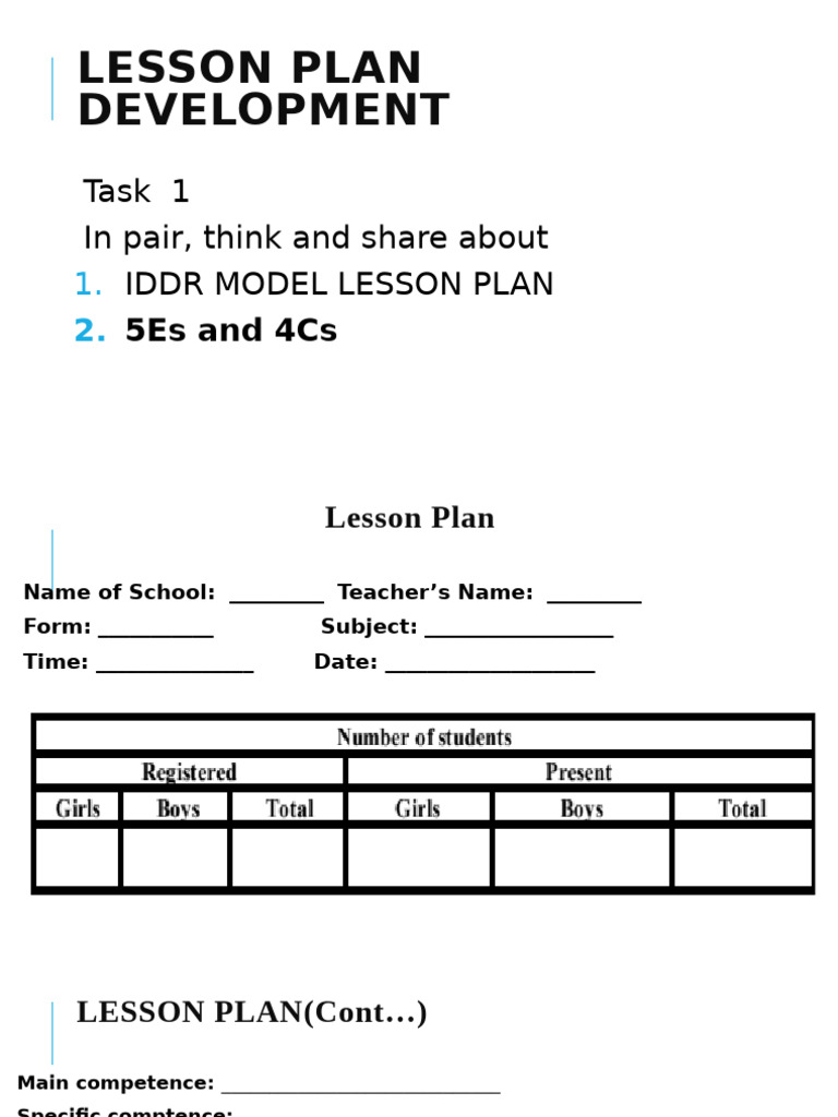 Lesson Plan Development Guide | PDF | Learning | Teaching