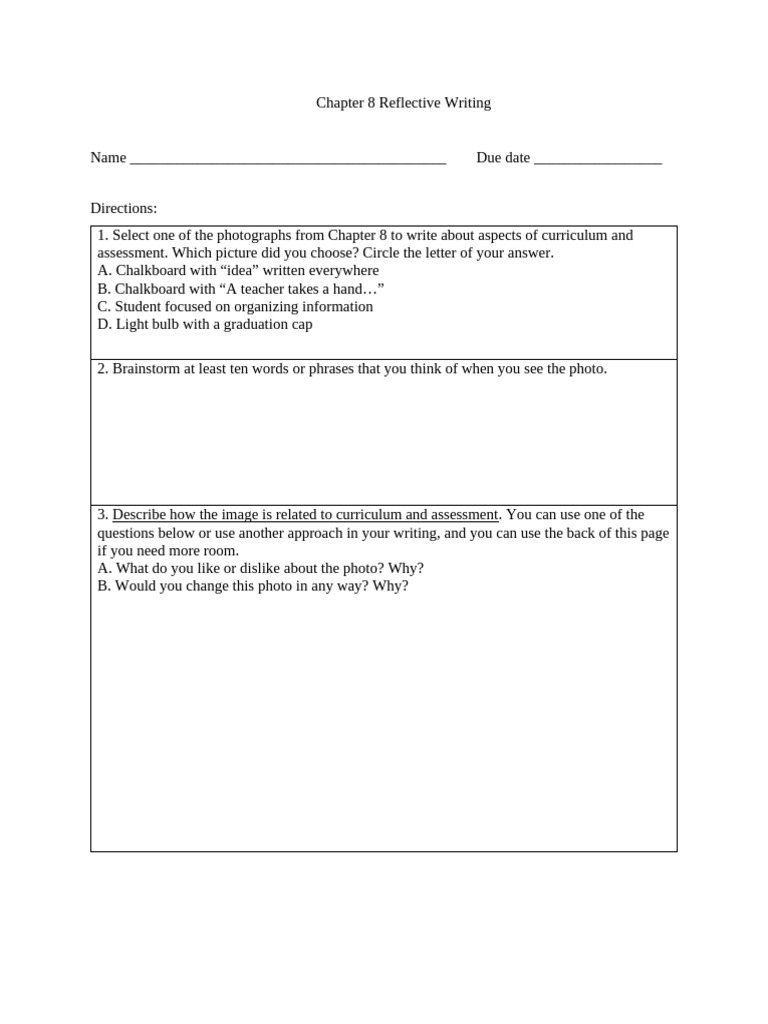 C8 Reflective Writing-1 | PDF