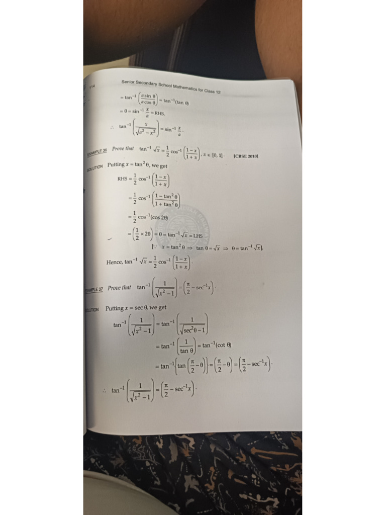 Higher Maths Inverse Trigo | PDF