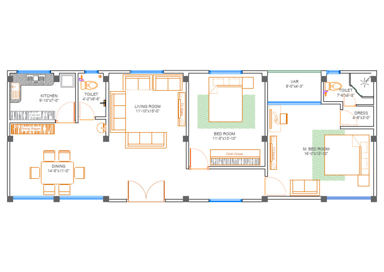 2BHK Floor Plan-Model | PDF