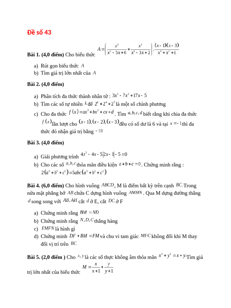 Bài 1. (4,0 điểm) | PDF