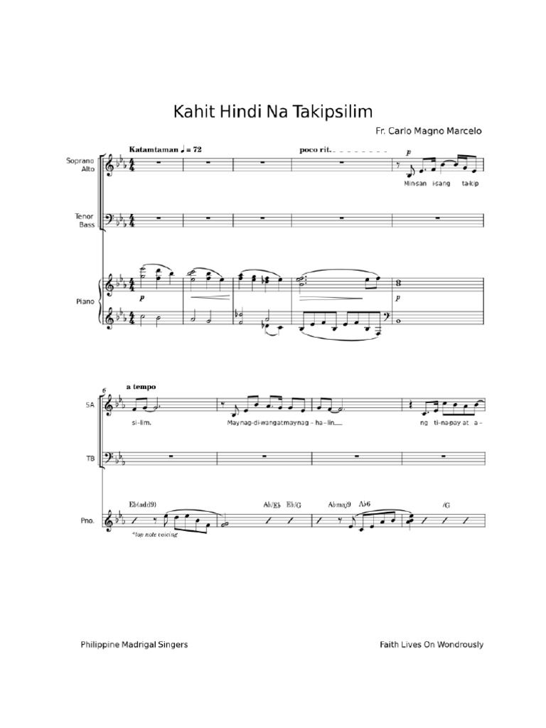 Kahit Hindi Na Takipsilim | PDF