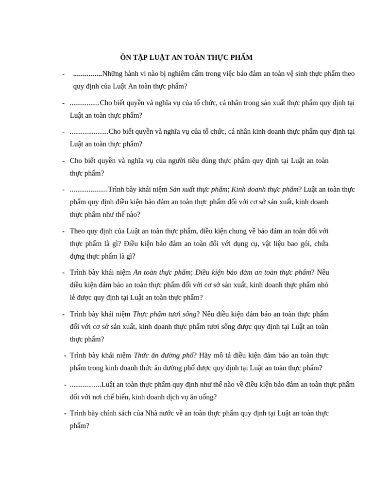 On Tap Luat Attp | PDF