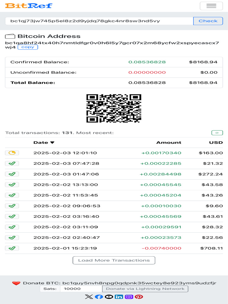 Address Bc1qa8hf24tx40h7nmtldfgr0v0h6l5y7gcr07x2m68ycfw2xspyecascx7wj4 Bitcoin Explorer BitRef | PDF