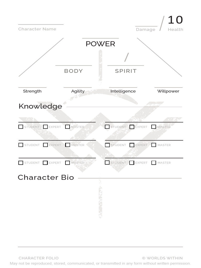 Character Folio: Power & Abilities Guide | PDF