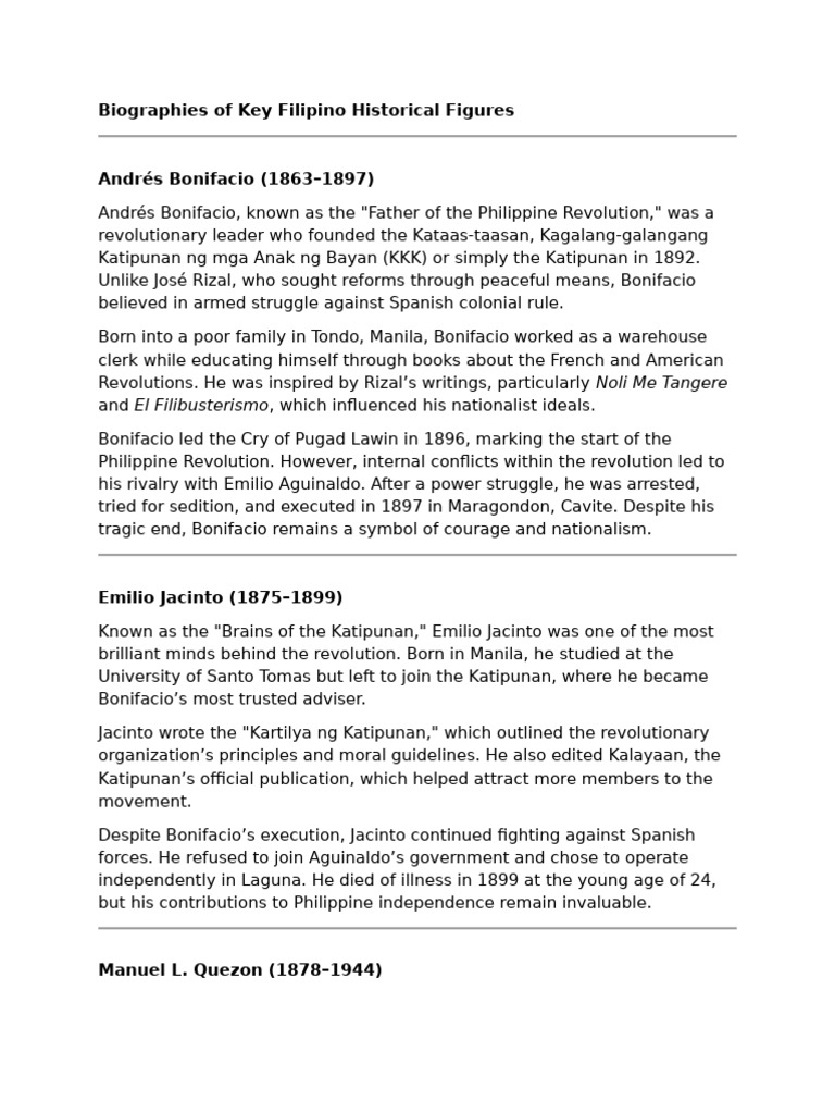 Key Figures in Philippine History | PDF | Spanish East Indies | Philippines