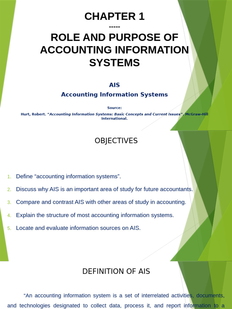 C01-Role-and-Purpose-of-AIS | PDF | Financial Accounting Standards Board | Accounting