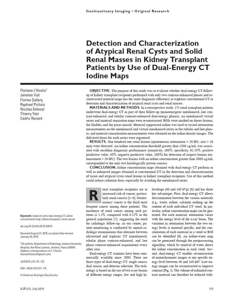 IODINE CT | PDF | Ct Scan | Kidney